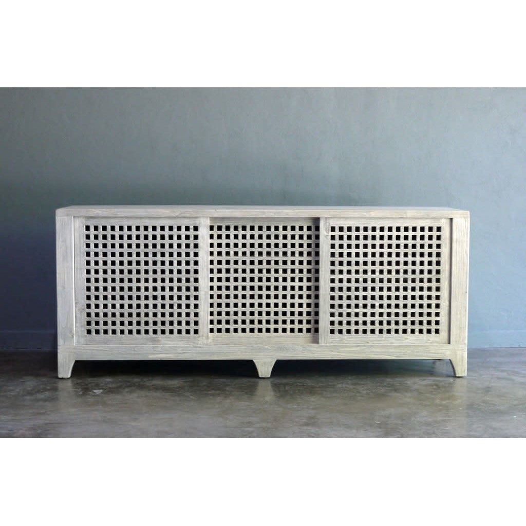 Slatted Buffet with Reclaimed Elm, 65Lx21Wx32H – Maaribu